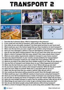 75 Transport conversation questions - ESL Vault