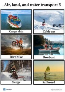 42 free printable land air and water transport pictures - ESL Vault