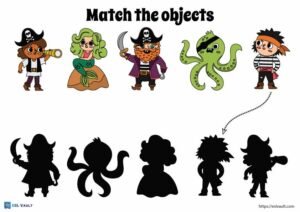 11 Free pirate worksheets for preschool - ESL Vault