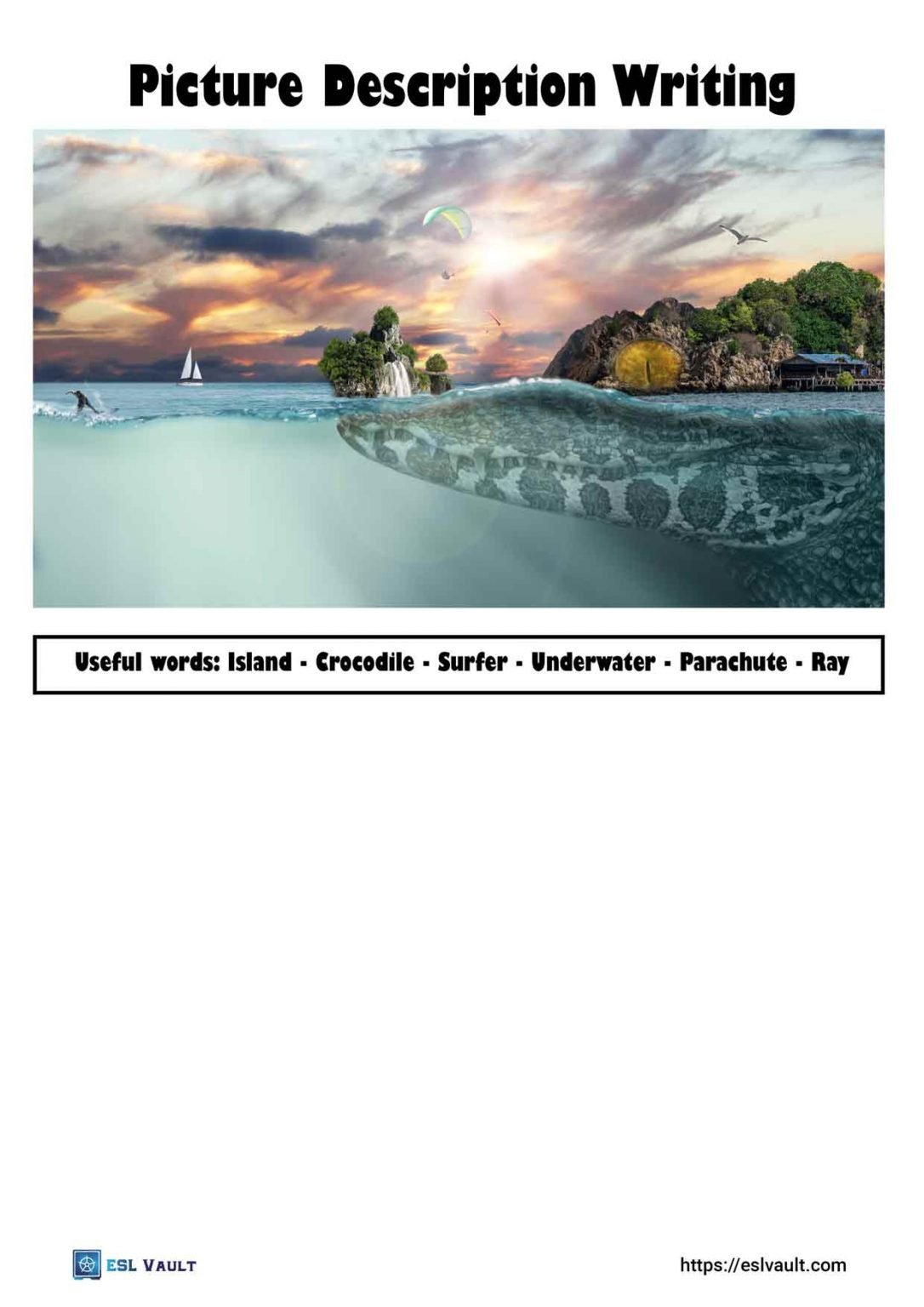 10 free picture description worksheets - ESL Vault