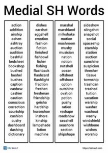 Free SH words lists and 48 picture cards - ESL Vault