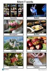 60+ Silent T words list and pictures - ESL Vault