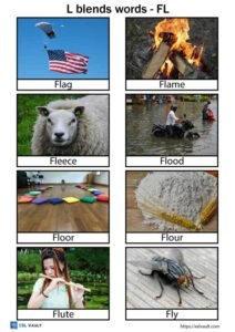 Free L blends words lists and 48 pictures (PDF) - ESL Vault