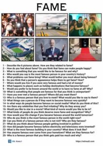 25 Conversation questions about fame - ESL Vault