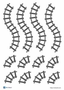 Free printable train tracks (6 PDFs) - ESL Vault