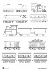 Free printable train tracks (6 PDFs) - ESL Vault