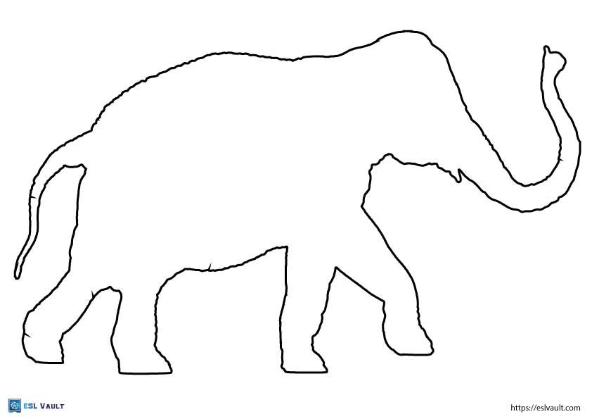 Free printable elephant outlines (16 PDFs) - ESL Vault
