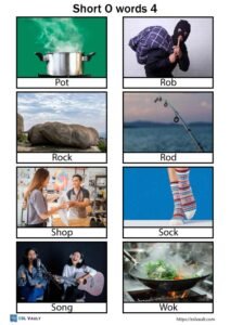 Free 100 short O words list and pictures - ESL Vault