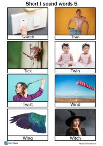 Free short I words lists and pictures - ESL Vault