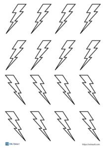 Free printable lightning bolt templates (14 PDFs)