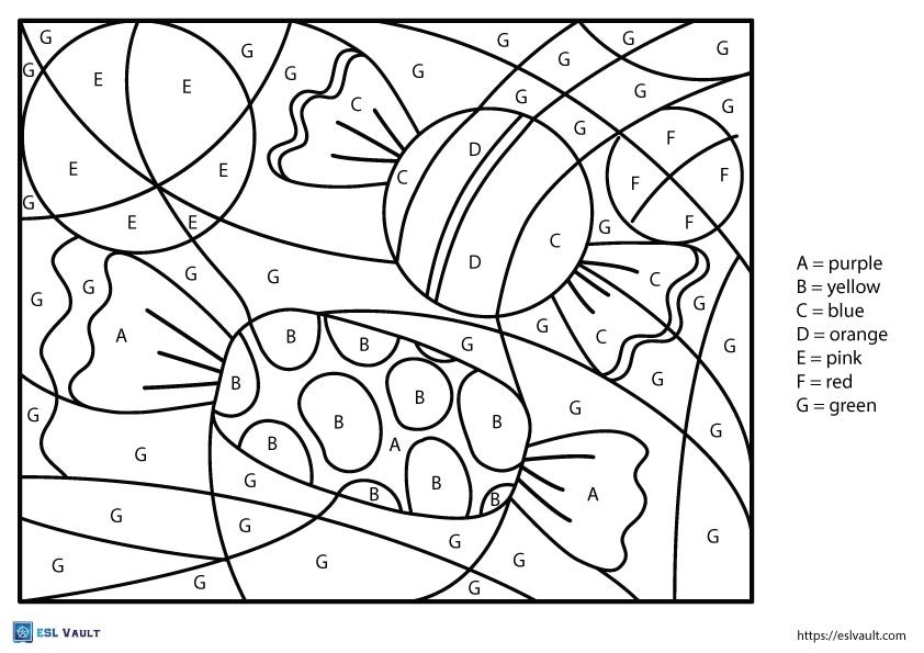 11 Free color by letter worksheets (PDF) - ESL Vault