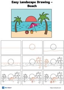 Easy landscape drawing for kids (10 free PDFs) - ESL Vault