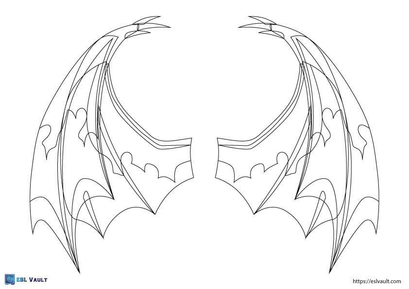 Free printable wings templates (24 PDFs) - ESL Vault