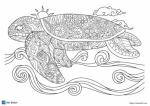 24 Free printable sea turtle coloring pages (PDF) - ESL Vault