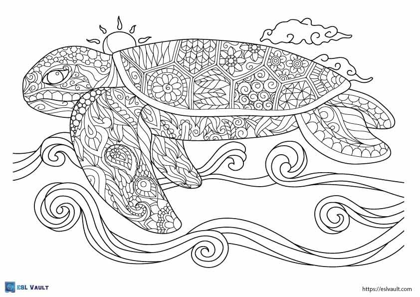 24 Free printable sea turtle coloring pages (PDF) - ESL Vault