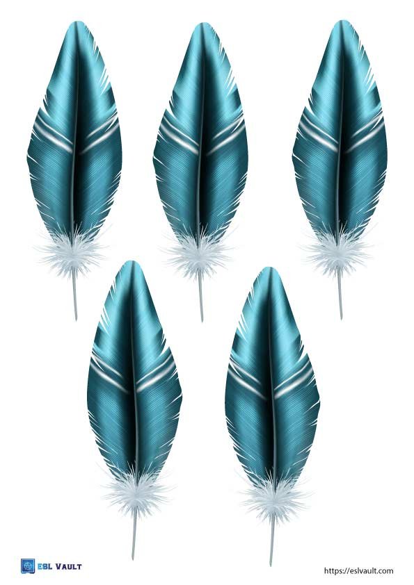 100+ Free printable feather templates (PDF) - ESL Vault