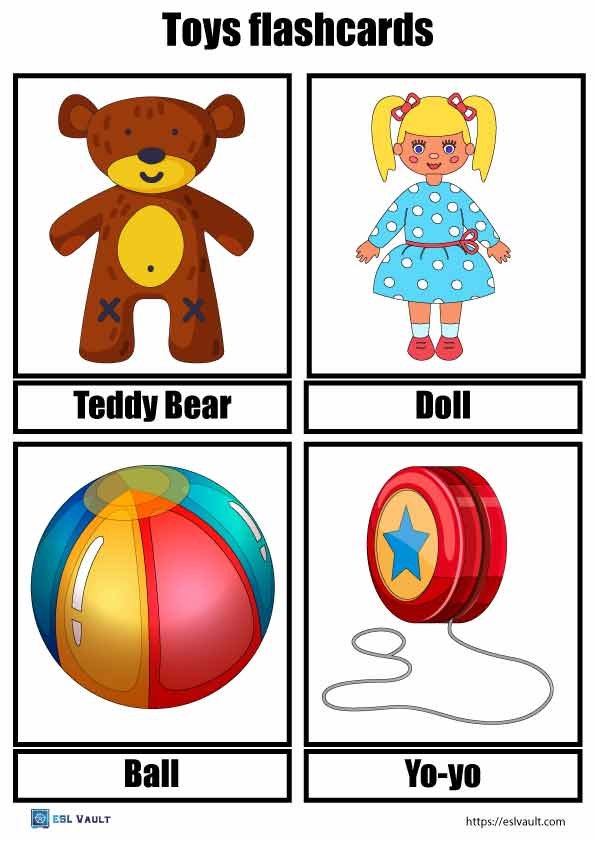 48 Free printable toys flashcards (PDF) - ESL Vault