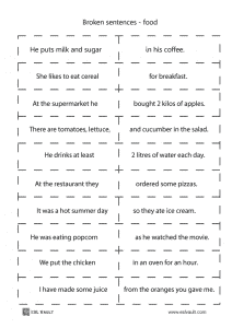 8 Awesome broken sentences worksheets - ESL Vault