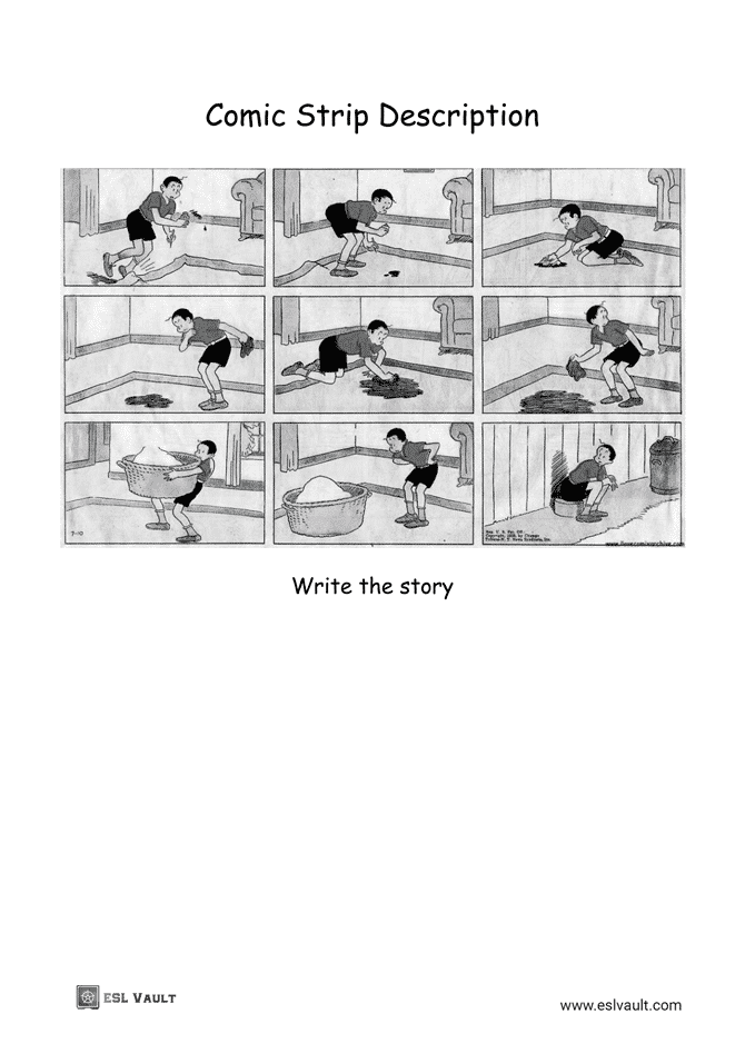 7 great comic description worksheets - ESL Vault