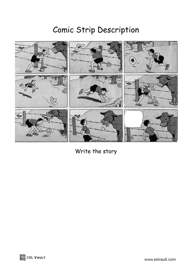 7 great comic description worksheets - ESL Vault