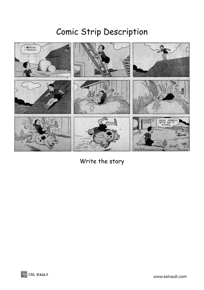 7 great comic description worksheets - ESL Vault