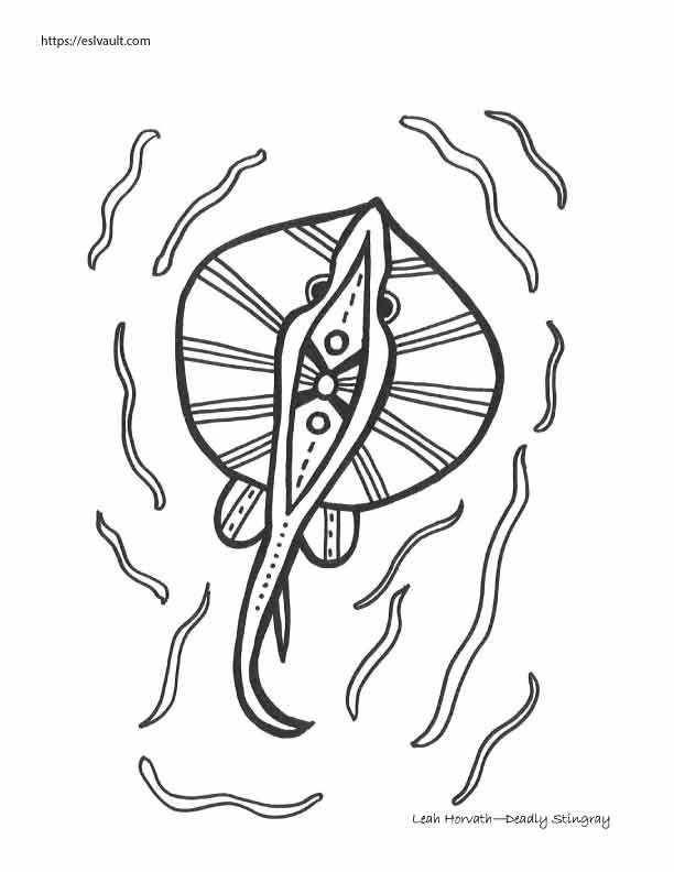 16 free aboriginal art colouring pages - ESL Vault