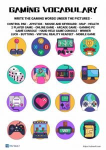 ESL video games vocabulary worksheets - ESL Vault