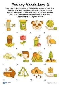 Free ecology vocabulary worksheet pdfs - ESL Vault