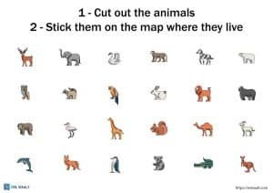 Free printable world map worksheet activities - ESL Vault