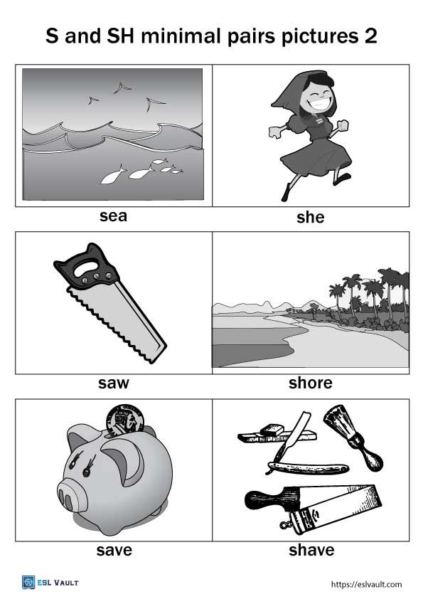S and SH minimal pairs - ESL Vault