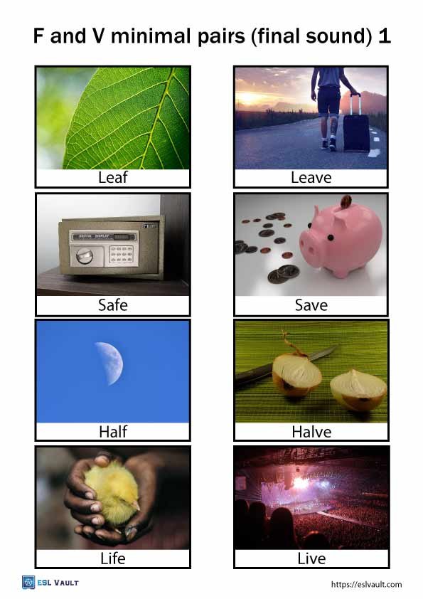 F and V minimal pairs - ESL Vault