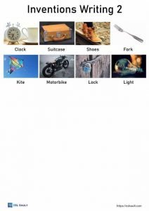 3 free inventions writing activity worksheets - ESL Vault