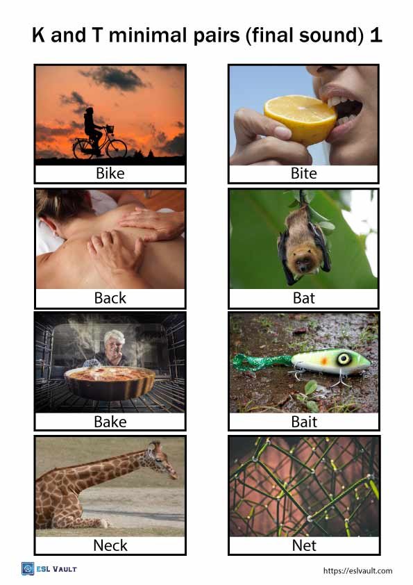 K and T minimal pairs - ESL Vault