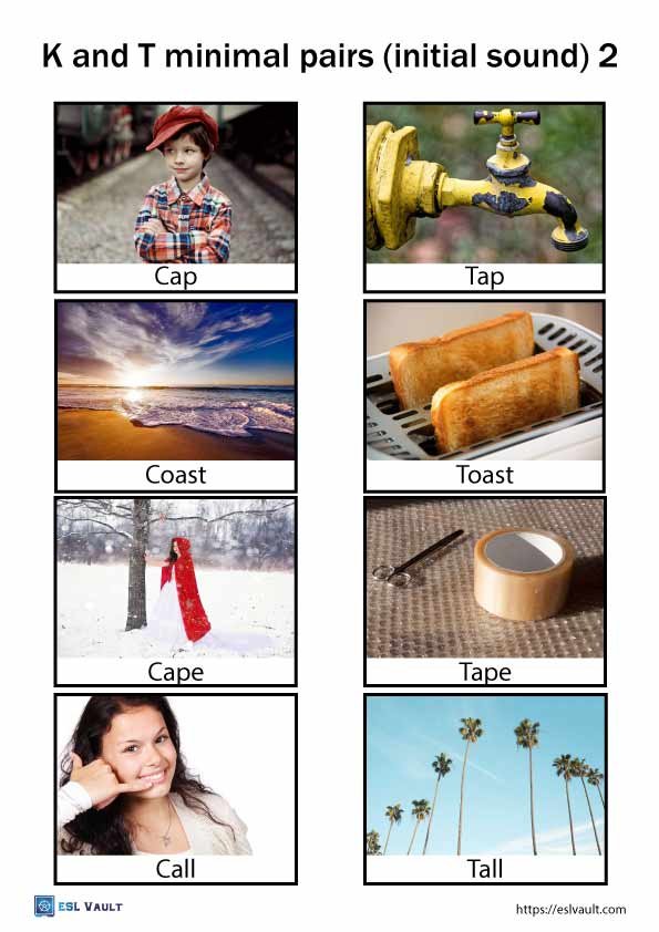 K and T minimal pairs - ESL Vault