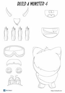 5 free printable build a monster worksheets - ESL Vault