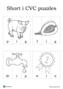 30 free printable CVC puzzles - ESL Vault