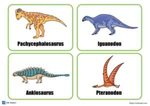 24 free printable dinosaur flashcards - ESL Vault