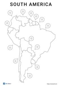 10 free South America map coloring pages - ESL Vault