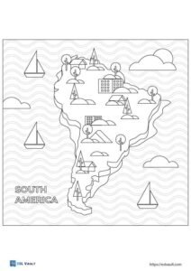 10 free South America map coloring pages - ESL Vault