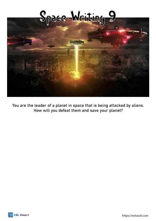 11 fun space writing prompts - ESL Vault