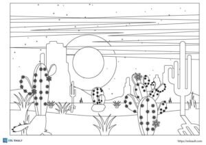 19 free cactus coloring pages - ESL Vault