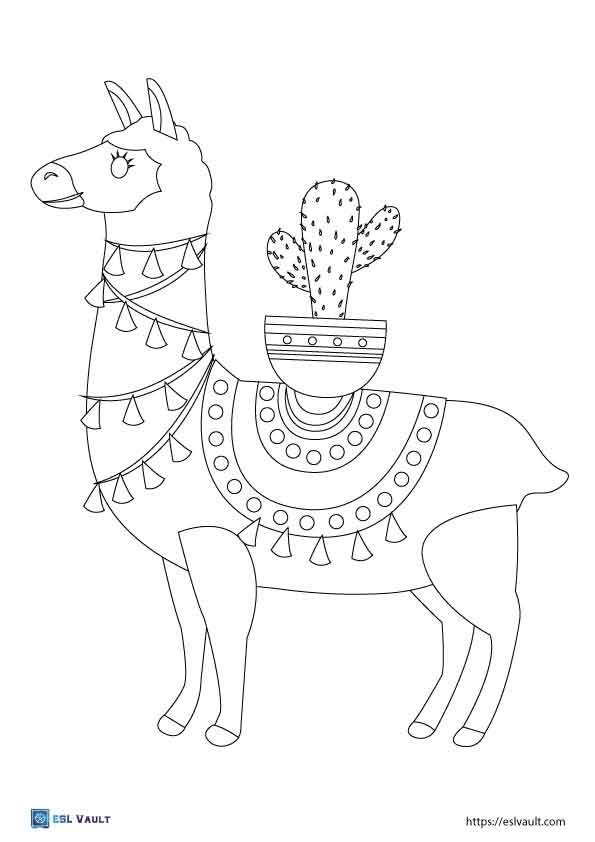 19 free cactus coloring pages - ESL Vault