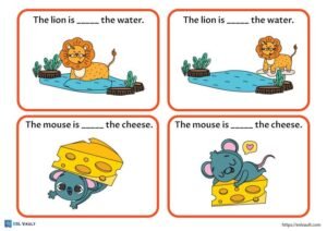 32 free preposition cards - ESL Vault