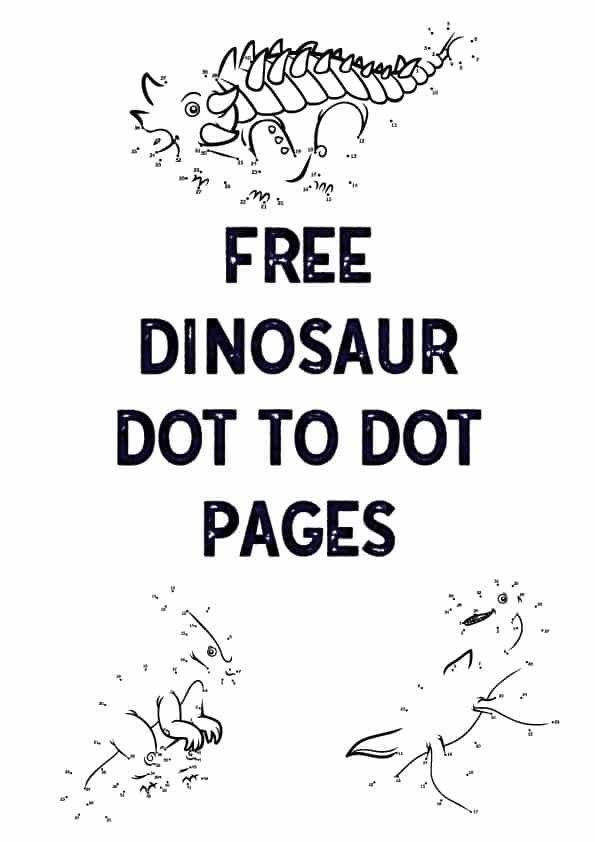 10 free printable dinosaur dot to dot pages - ESL Vault