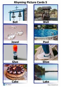 40 free printable rhyming picture cards - ESL Vault