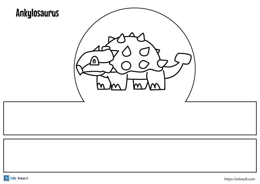 7 free printable dinosaur headband templates - ESL Vault