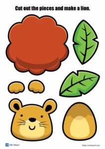 3 free printable lion craft templates - ESL Vault