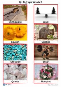 32 free QU words with pictures - ESL Vault