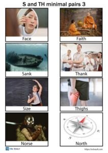 32 free S and TH minimal pairs picture cards - ESL Vault