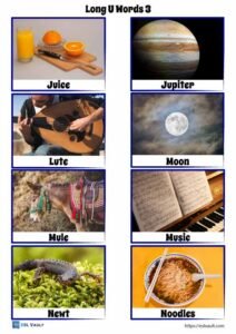 48 free long u words with pictures - ESL Vault